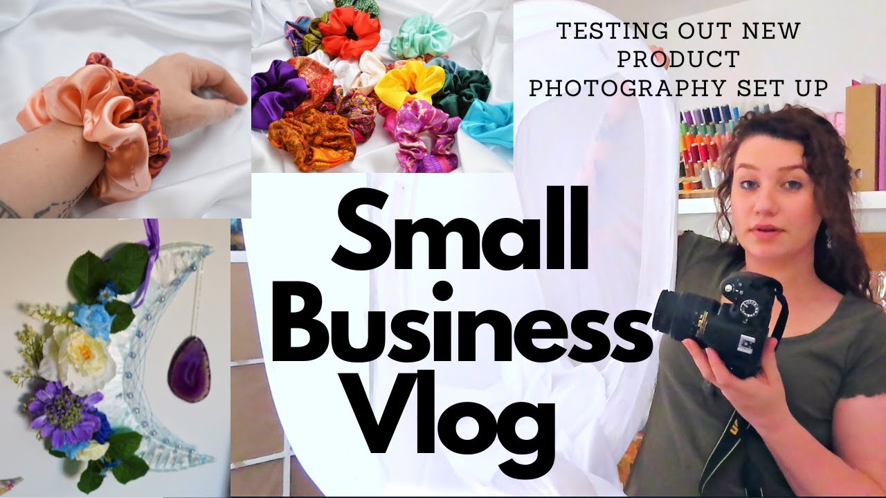 small business life vlog- testing out new product photography set up ...