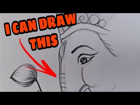 Ganpati Bappa Side face sketch @Subhojitmondalart @SauravjoshiArts ...