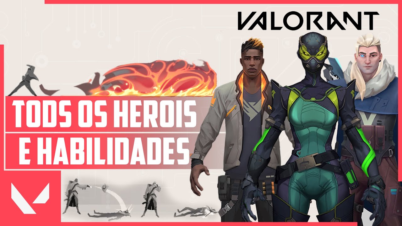 VALORANT HABILIDADES DE TODOS OS HERÓIS DETALHADAS EM PORTUGUÊS ...