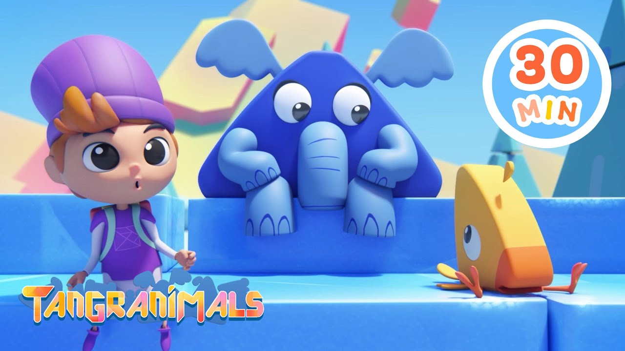 The Dino-pong match! [ Tangranimals | Chicky's Playhouse | Kids ...