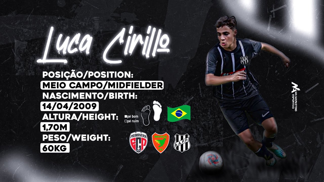 LUCA CIRILLO | 2009 | MEIO CAMPO/MIDFIELD - YouTube