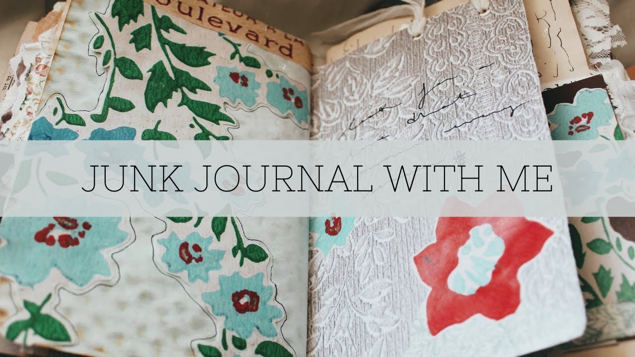 Junk Journal with me | 14 | True junk journal spread - YouTube
