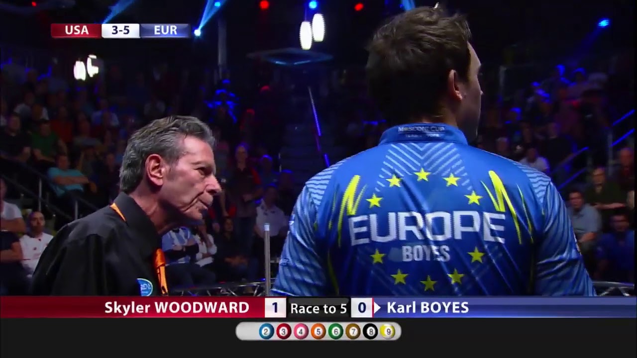 Skyler Woodward vs Karl Boyes | 2015 Mosconi Cup - YouTube