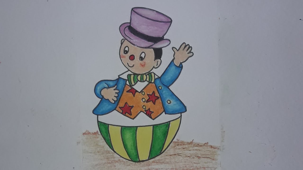 Cartton / Noddy / Mr.Wobbly Man / Beginners / Oil Pastels - Step by ...