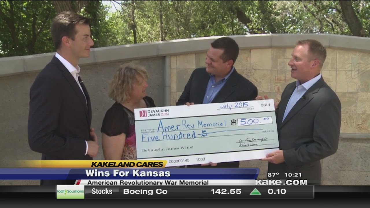 KAKEland Cares: Wins for Kansas - American Revolutionary War Memorial ...