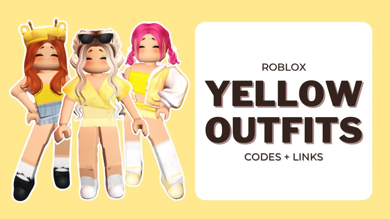 10 YELLOW ROBLOX OUTFITS WITH CODES FOR BLOXBURG, BERRY AVENUE ...