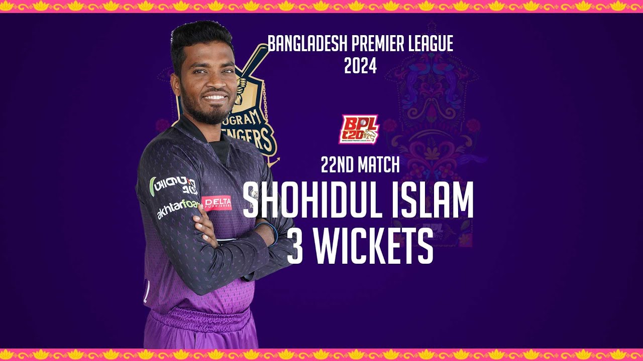 Shohidul Islam's 3 Wickets Against Fortune Barishal | 22nd Match ...