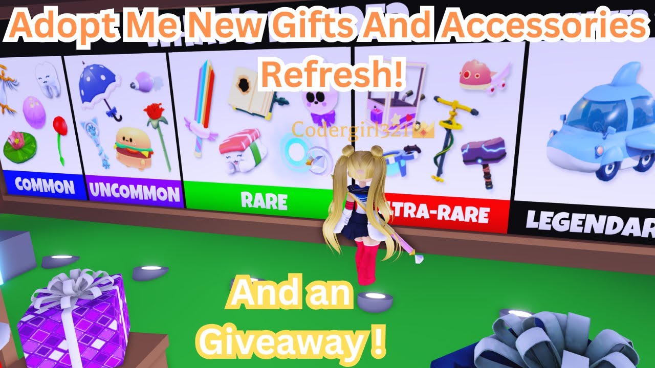 New Adopt Me New Gifts and Accessories Refresh-And A Giveaway! #adoptme ...