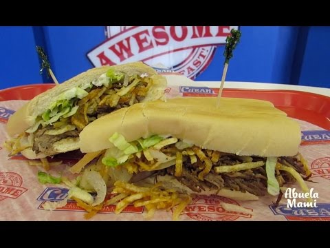 Making Vaca Frita Sandwich at Cuban Guys - YouTube