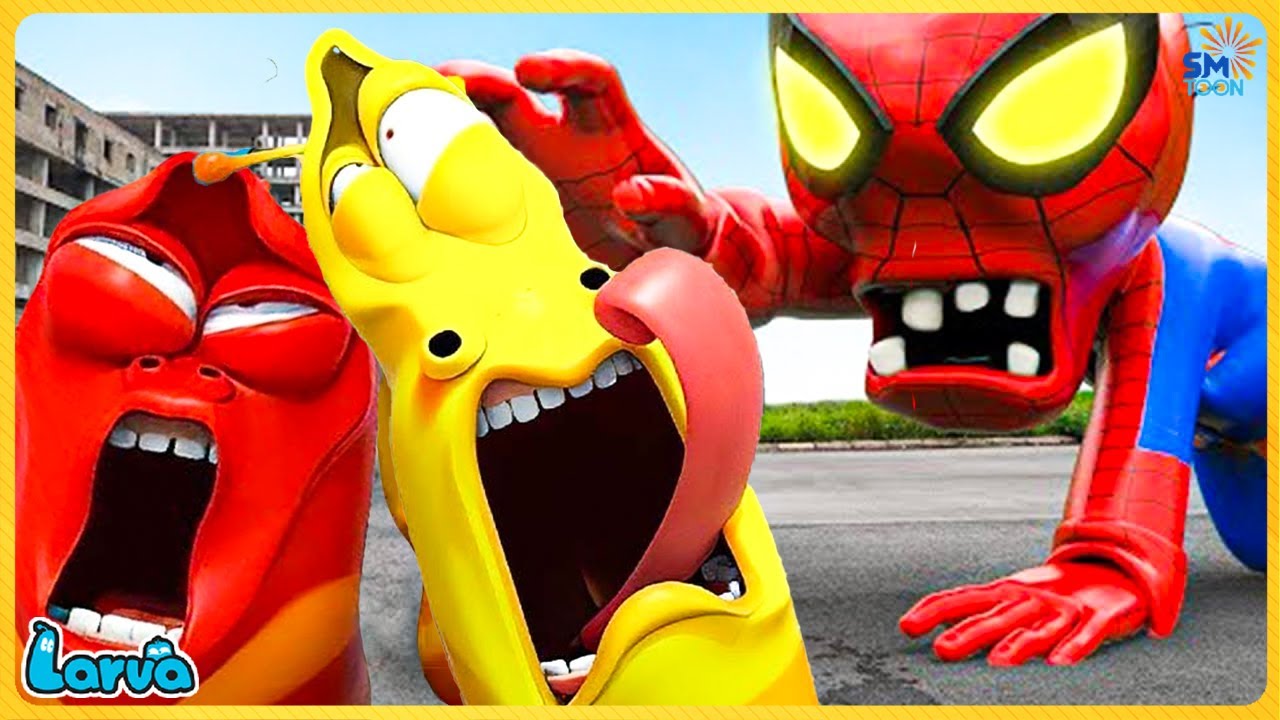 Larva and Spider-Man 💦 New Comedy Video🍀 Larva Cartoon 2023 - YouTube