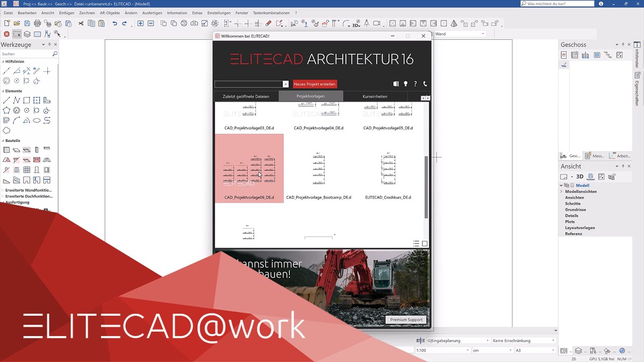 ELITECAD@work | Projektvorlagen - YouTube