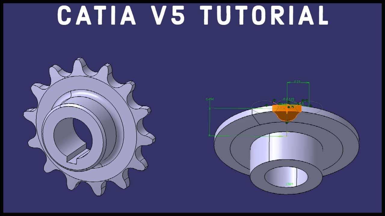 CATIA V5 Tutorial #34 | Chain Sprocket | Beginner - YouTube