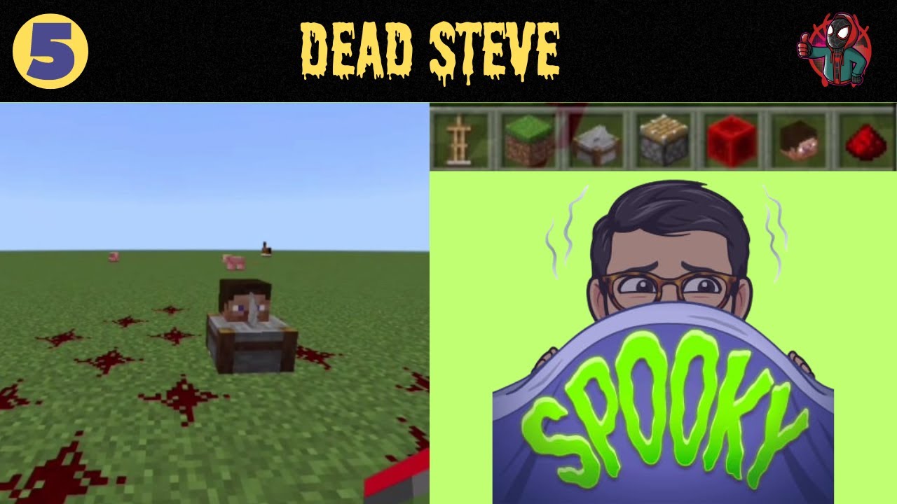 How to make Dead Steve in Minecraft | Halloween Mini Builds | Minecraft ...