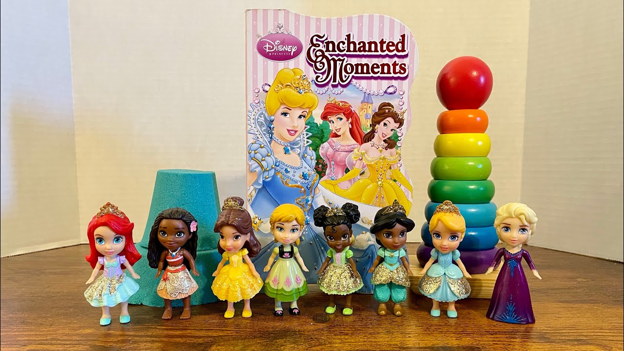 Disney Princesses Learn Colors with Rainbow Stacking Toy Video for ...