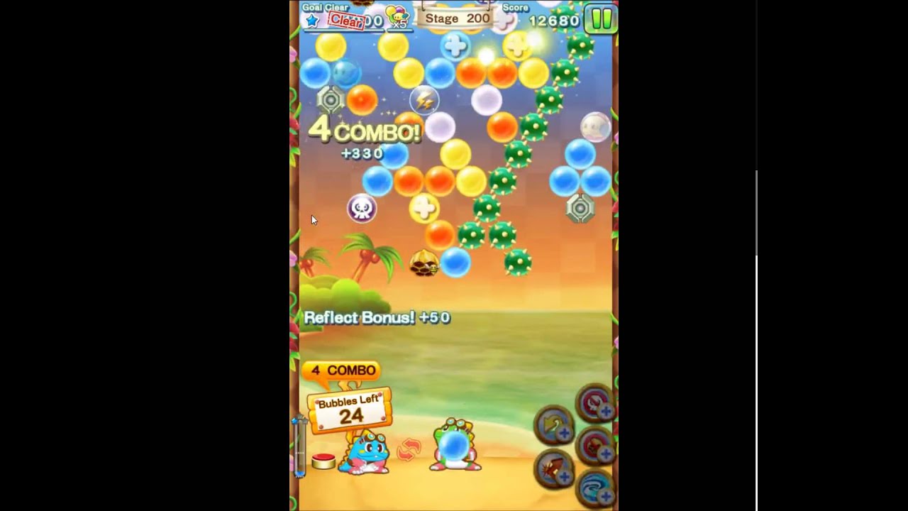 LINE Puzzle Bobble Stage 200 / LINE パズルボブル ステージ 200 - YouTube