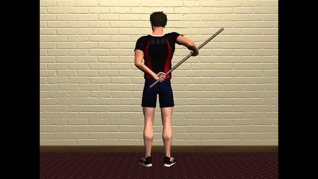 Rotacion interna con ayuda de un palo - YouTube