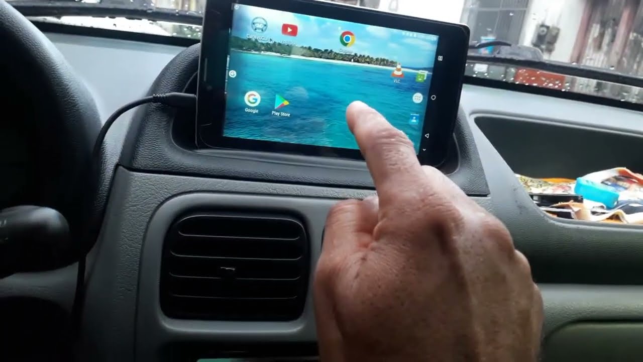 tablet no Renault Clio sem danificar o painel do carro - YouTube