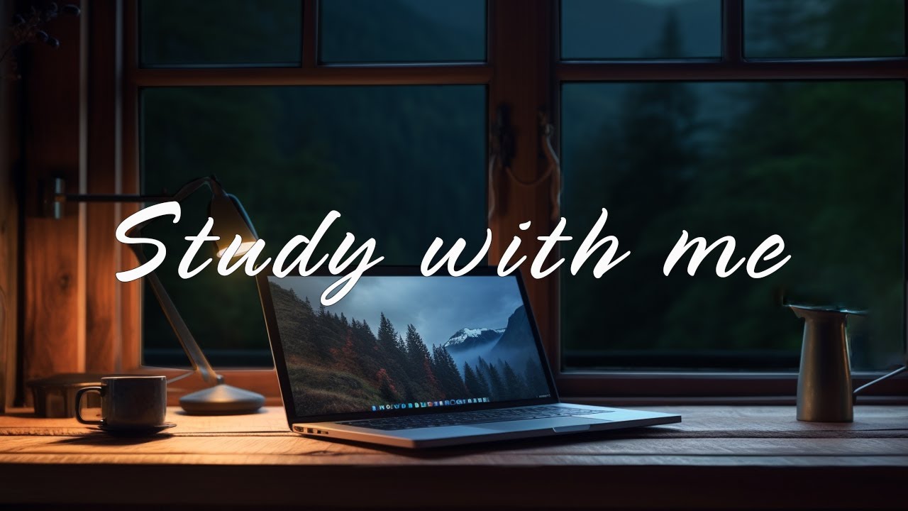 STUDY 3 HOURS WITH ME ON A RAINY DAY Ambient noise, Rain sound, 10 ...
