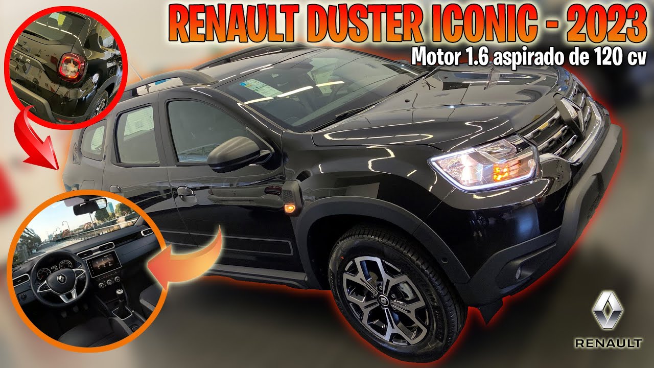 RENAULT DUSTER ICONIC 1.6 ASPIRADO NA COR PRETO NACRÉ DE 120 CV ...