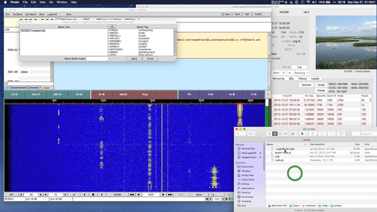 fldigi logging to MacLogger DX - YouTube