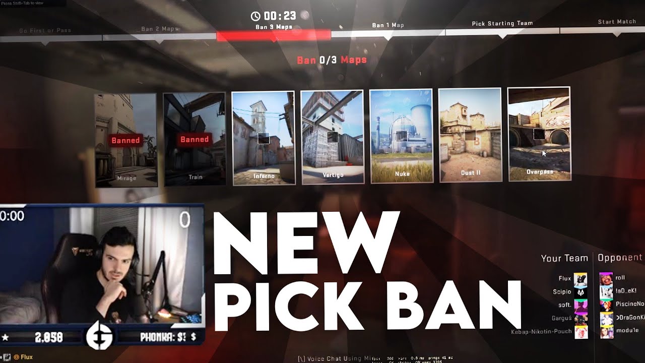 NEW CSGO PICK BAN PHASE - YouTube