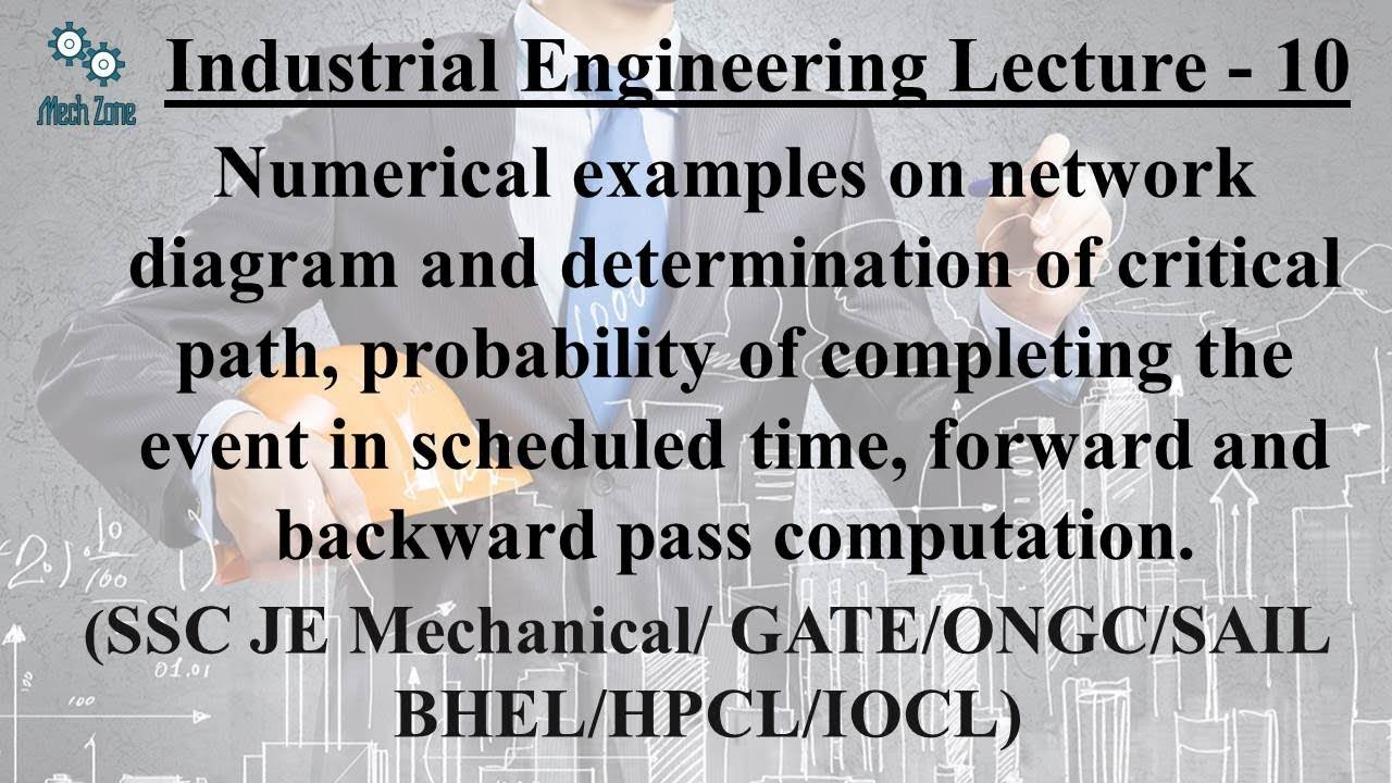 Industrial Engineering Lecture 10: Earliest and Latest time computation ...