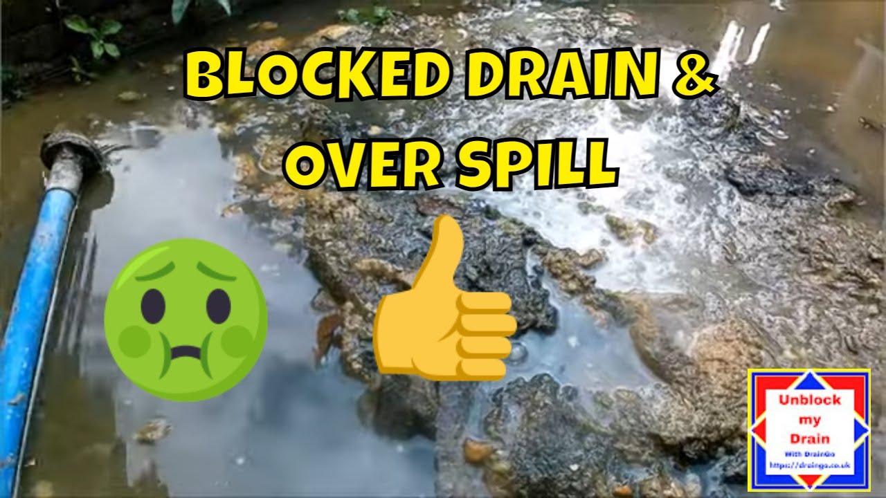 Blocked drain and over spill | Blocked pit - YouTube