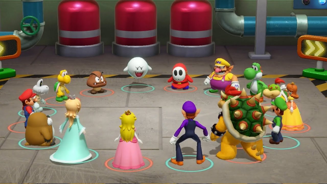 Super Mario Party Minigames #4 Koopa troopa vs Monty Mole vs Yoshi vs ...