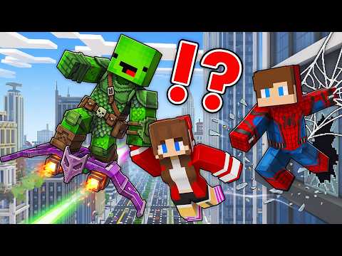 Mikey GREEN GOBLIN KIDNAPPED JJ`s GIRL from JJ SPIDER-MAN! Sad Love Story! - Maizen Minecraft
