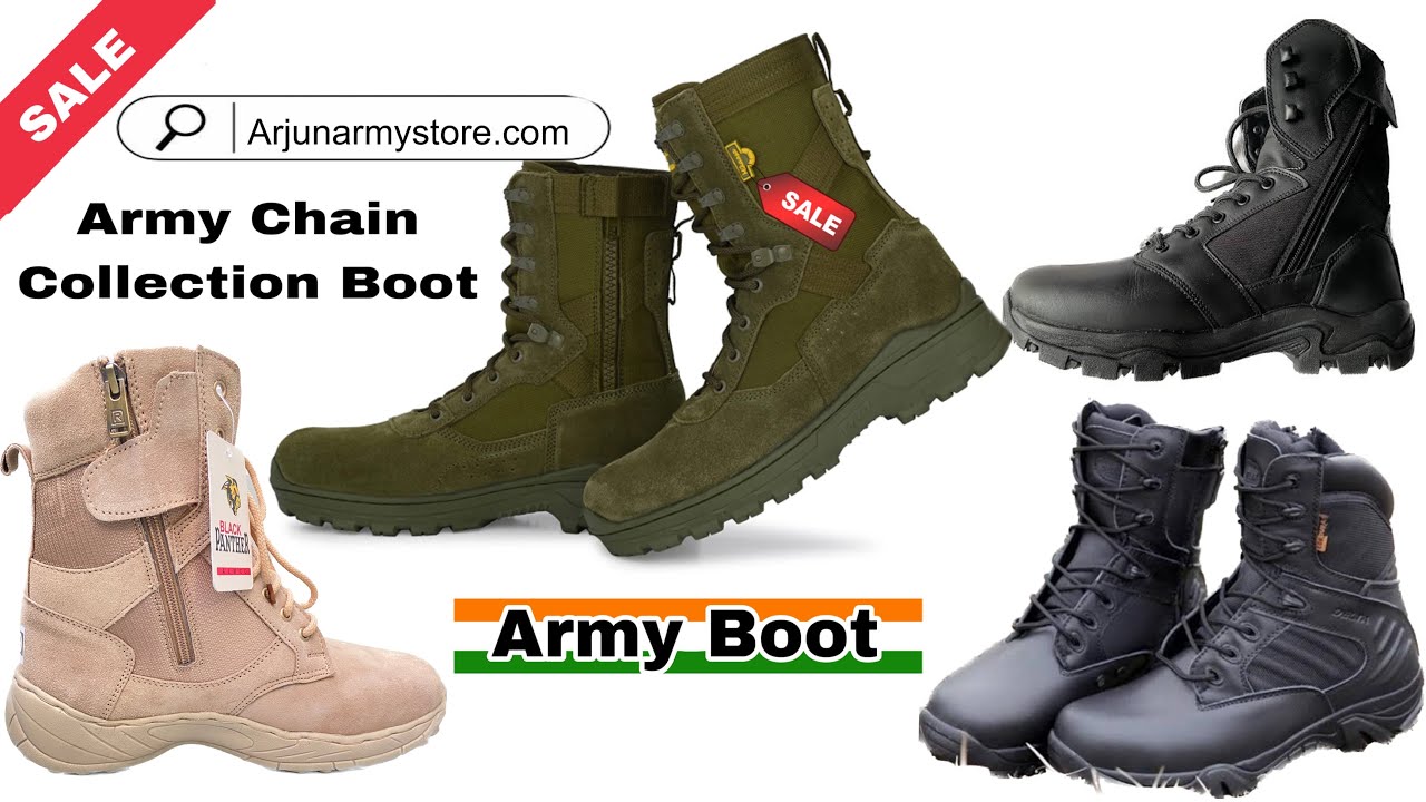 Indian Army Chain Boot Collections | Army store - YouTube