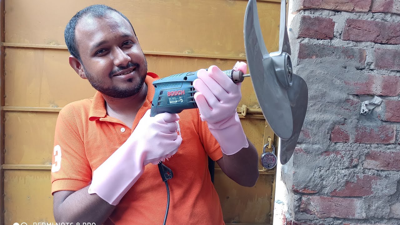 how to make drill machine to fan - YouTube