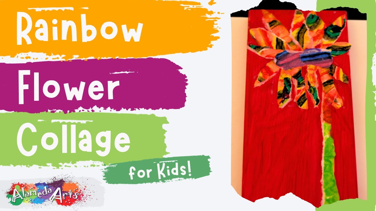 Rainbow Flower Collage for Kids! - YouTube