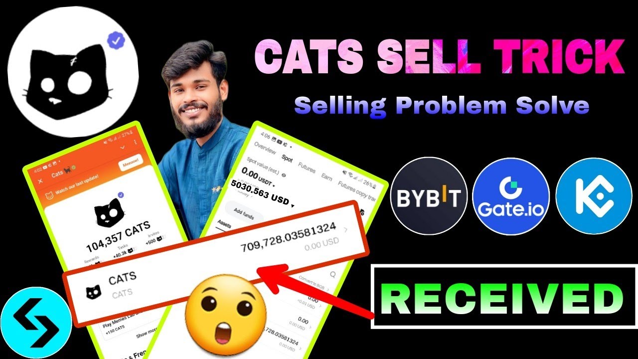 CATS Token Sell Process | CATE Coin Kivabe Sell Korbo Bitget Account A ...