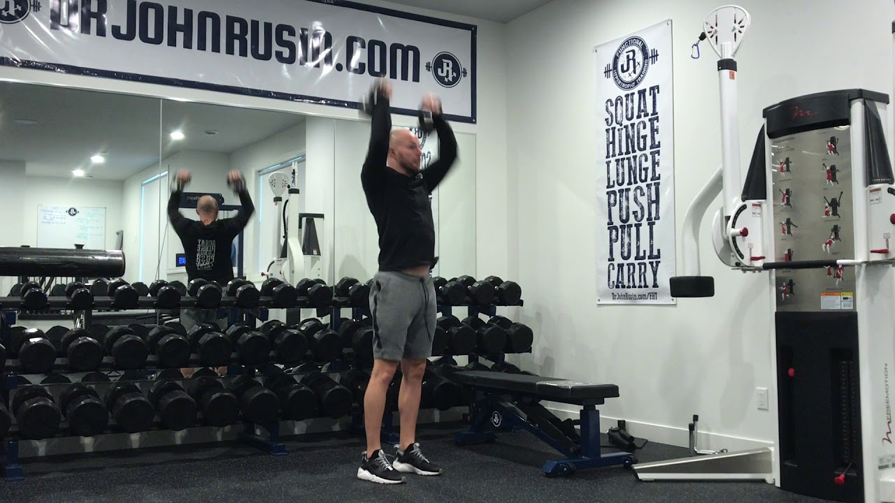 Explosive Double Kettlebell Push Press - YouTube