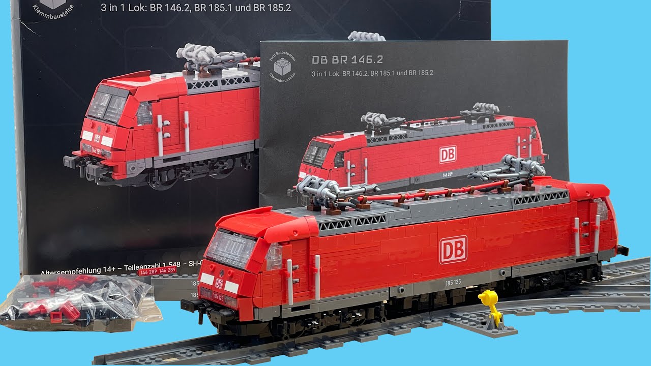 Review & Fahrtest Stone-Heap Traxx 3 in 1 Klemmbaustein Set BR 146 185 ...