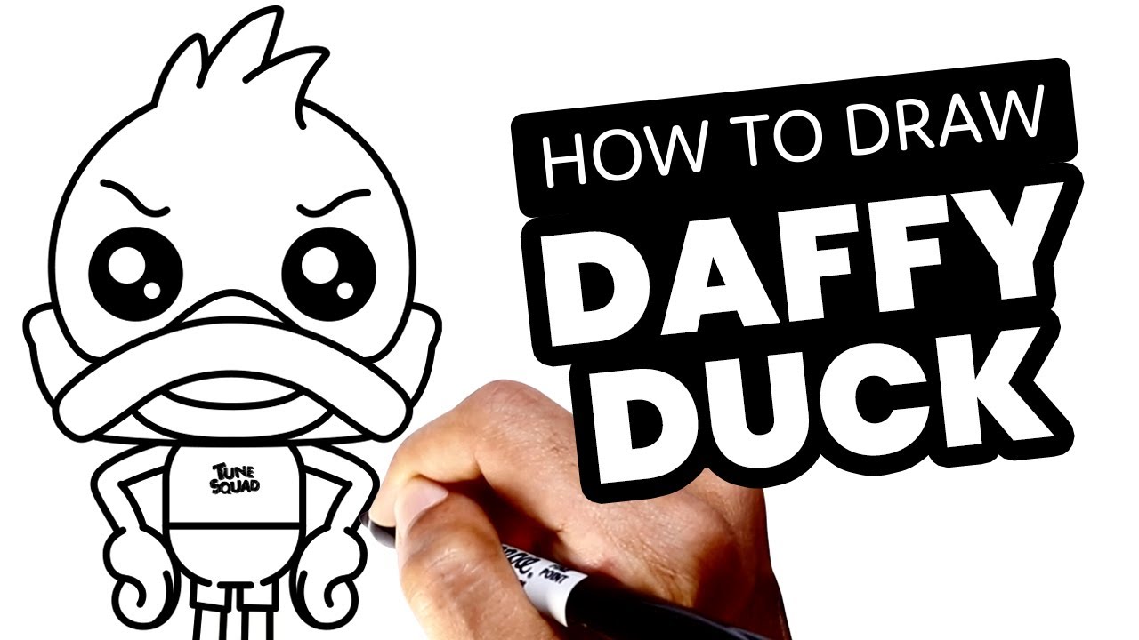 HOW TO DRAW STEP BY STEP DRAWING DAFFY DUCK ANGRY ️ (SHARPIE DRAWING ...