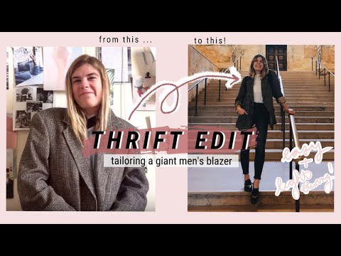 Thrift Edit: Grandpa Jacket to Chic Oversized Blazer (easy!)
