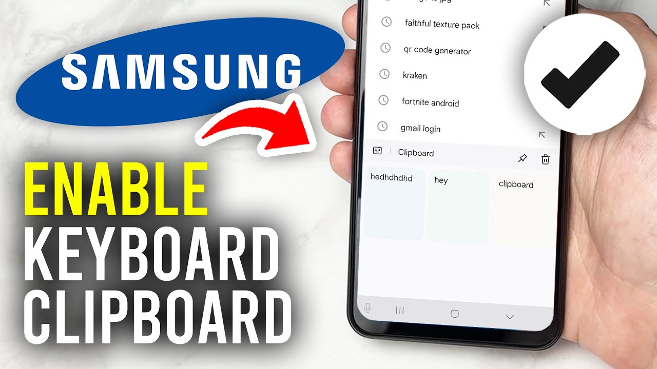 How To Enable Keyboard Clipboard On Samsung Phone - Full Guide - YouTube
