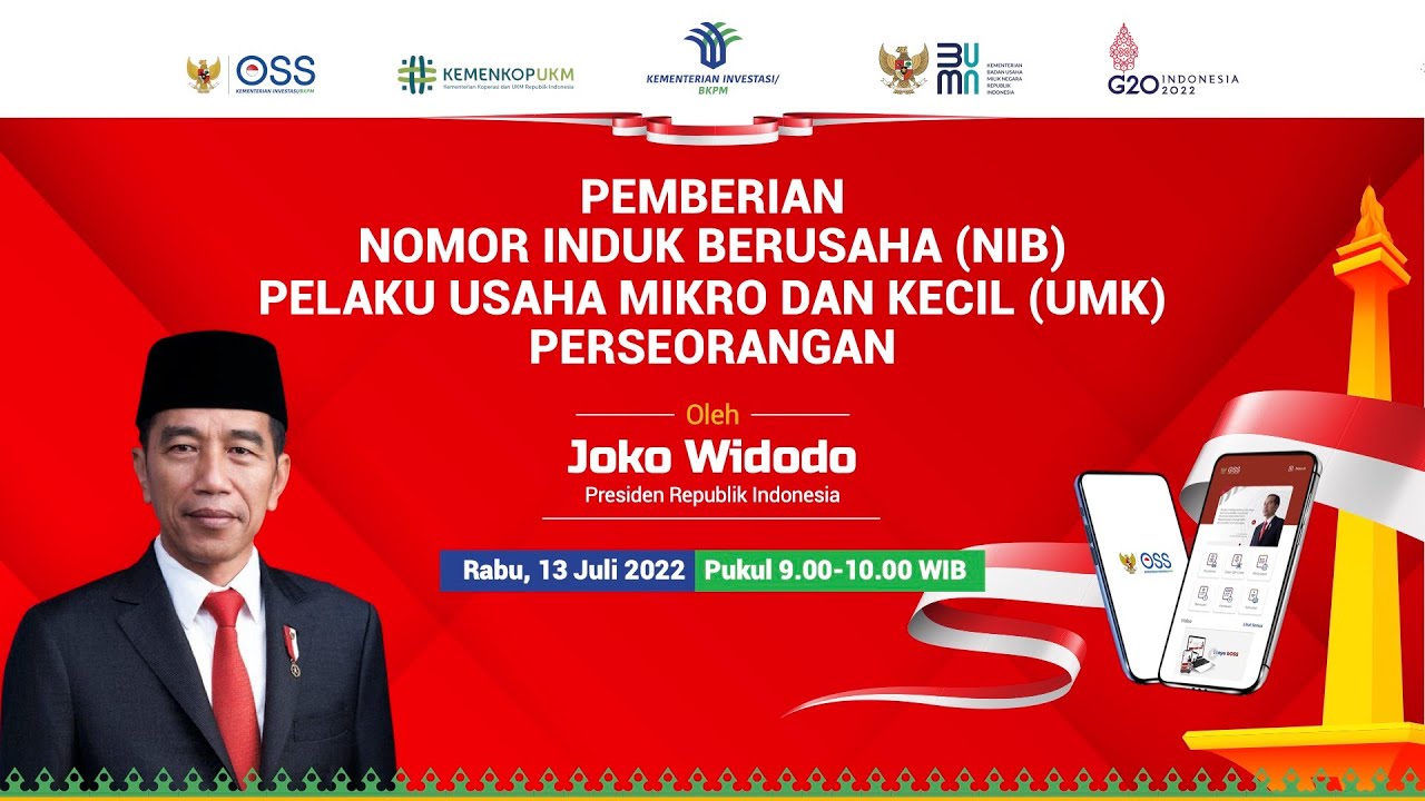 Pemberian Nomor Induk Berusaha (NIB) Pelaku Usaha Mikro dan Kecil (UMK ...