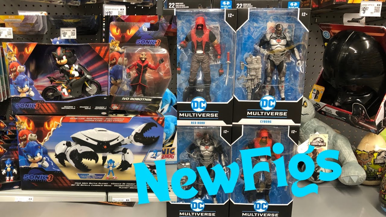 New dc multiverse and sonic three shadow figures | A Walmart toy hunt ...