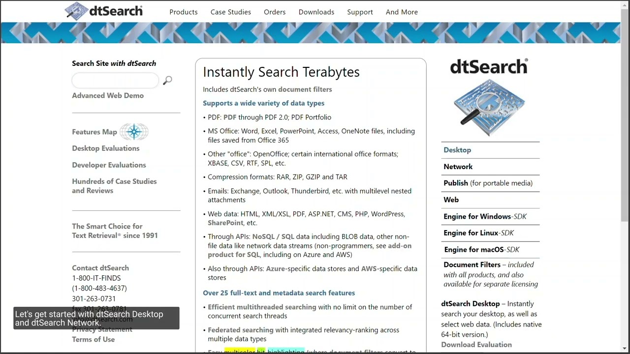dtSearch – Text Retrieval / Full Text Search Engine Demo Video - YouTube