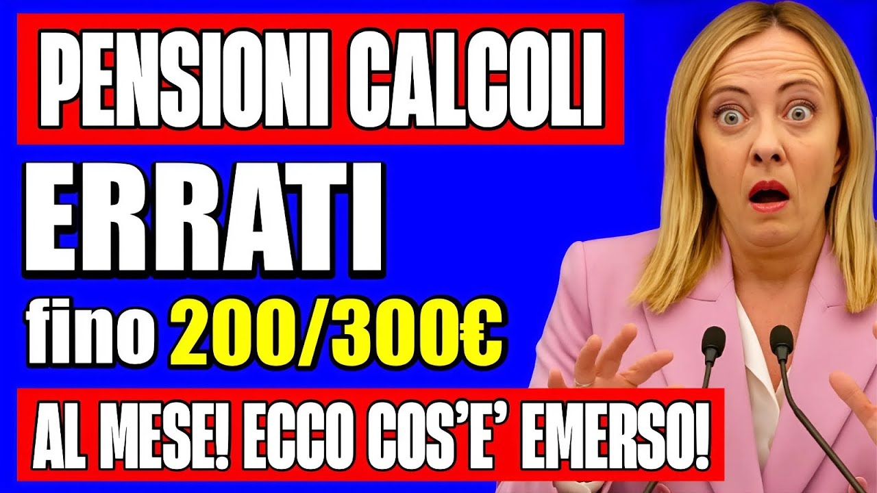 PENSIONI ATTENZIONE 👉 IMPORTI ERRATI! CALCOLI INESATTI FINO 200/300€ AL ...