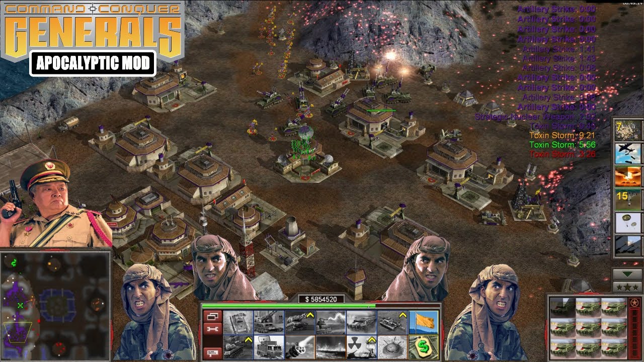 CHINA ARTILLERY VS 7 STEALTH C&C Generals Zero Hour Apocalyptic mod - YouTube