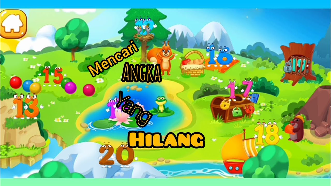 mengenal angka 1-10 || petualangan mencari angka yang hilang || hafizah ...