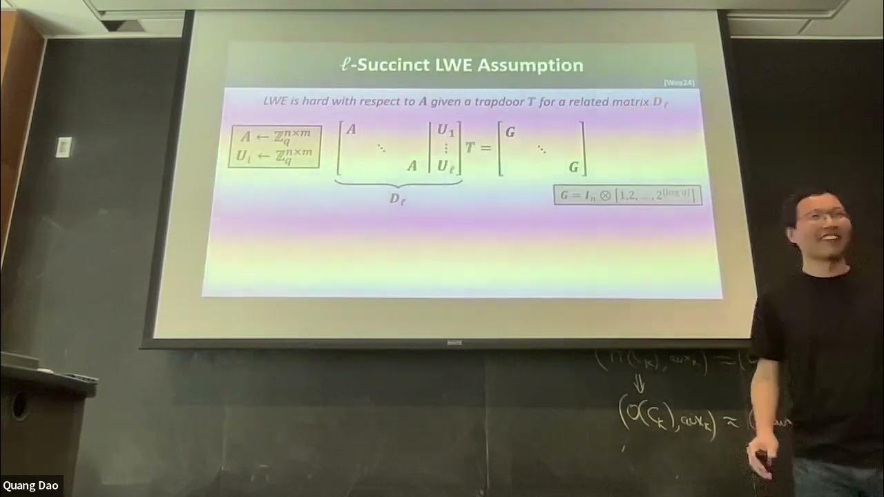 David Wu: Distributed Broadcast Encryption from Lattices - YouTube