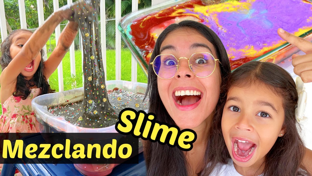 Mezclando Slime Con Andy Hilario y Andrea Liz - YouTube