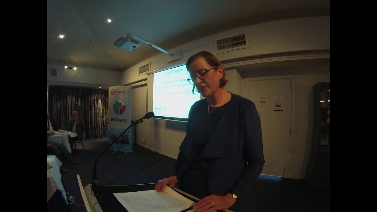 Rotary Club of Wellington speaker Christine Stevenson, Acting ...