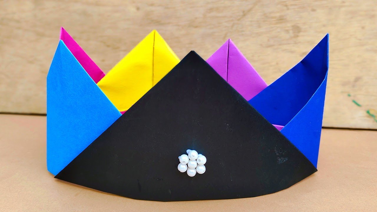 How to make easy paper Crown | Paper Crown making tutorial | paper ...