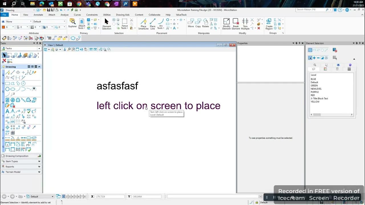 Microstation Connect Edition How To Add Text Youtube