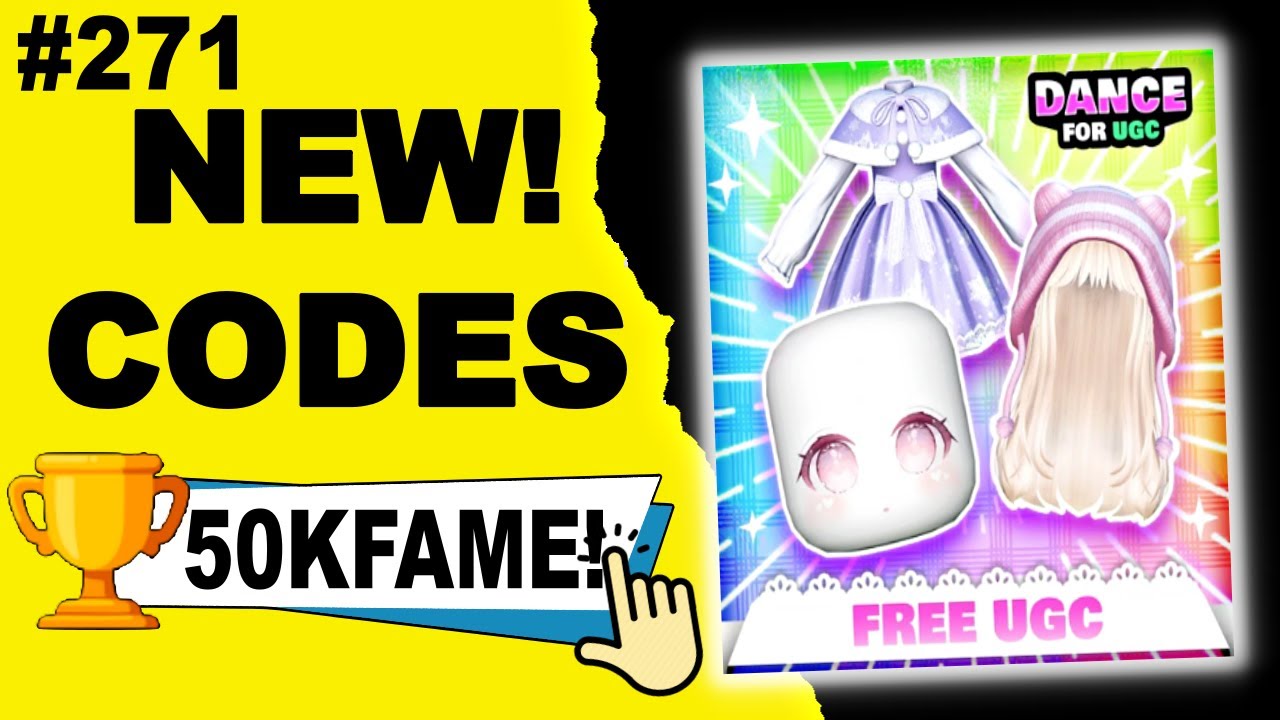 *NEW* ALL WORKING CODES DANCE FOR UGC - ROBLOX DANCE FOR UGC CODES ...